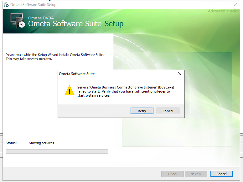 Upgrade Framework Installation | Ometa Technical Documentation