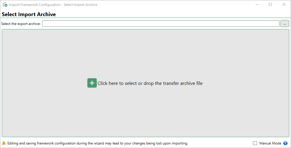 Importing Framework Items | Ometa Technical Documentation
