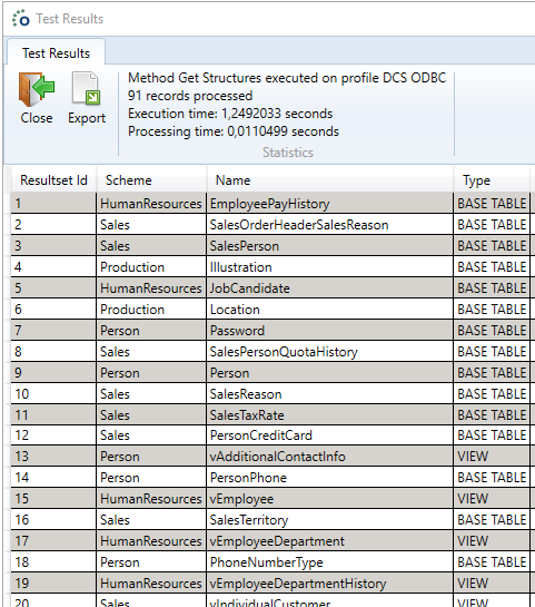 ODBC interface | Documentation